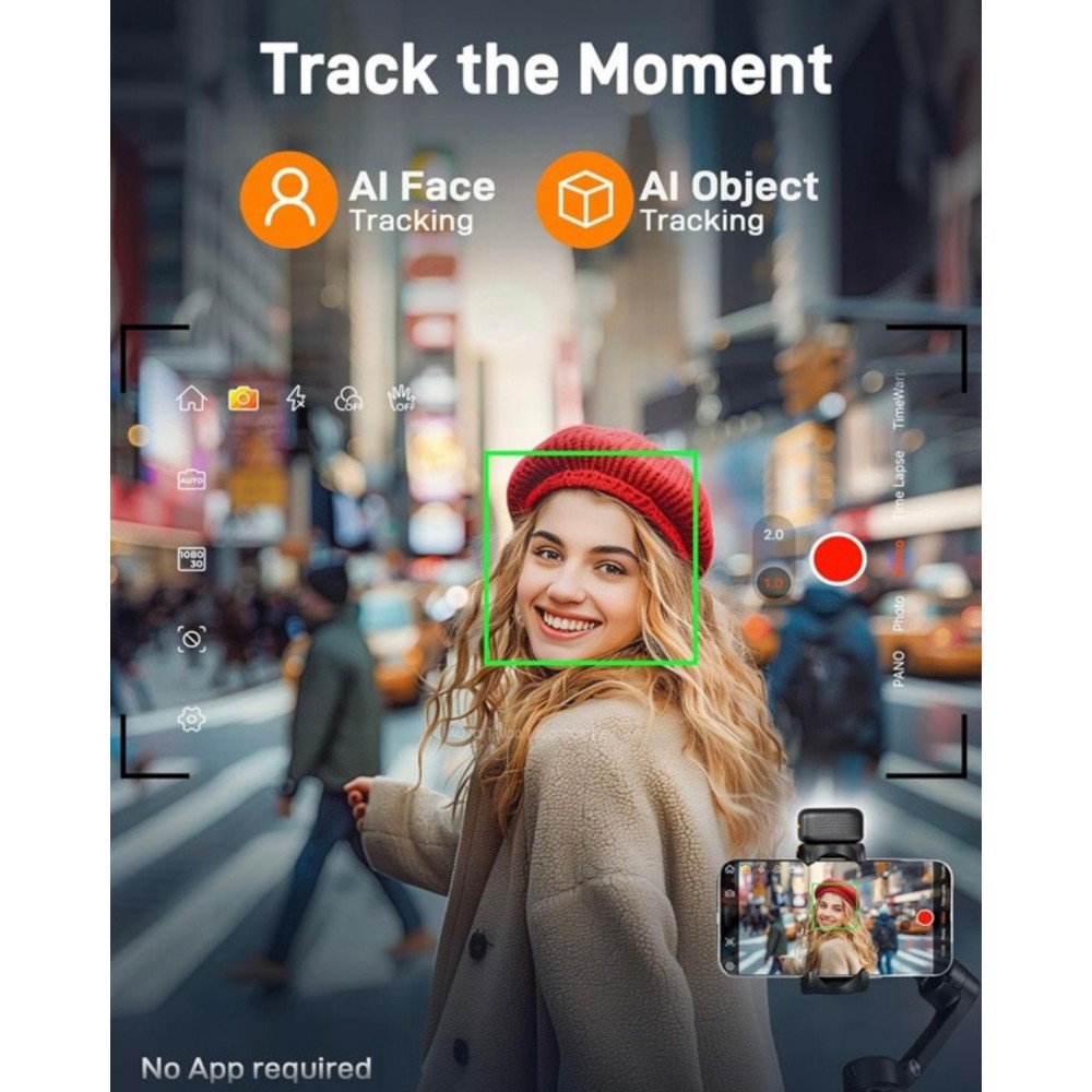 Estabilizador Gimbal HOHEM iSteady V3 Inteligencia Artificial BRANCO