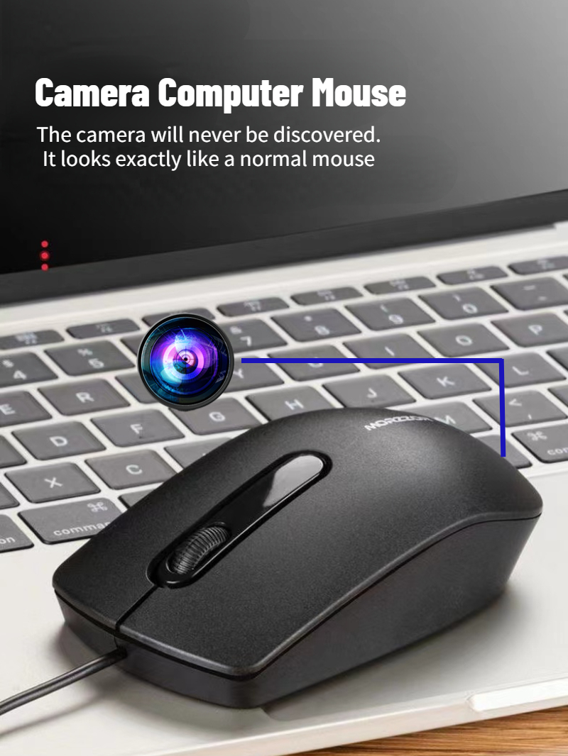 Mini Câmera Mouse USB Wifi 128Gb / Escuta ao vivo